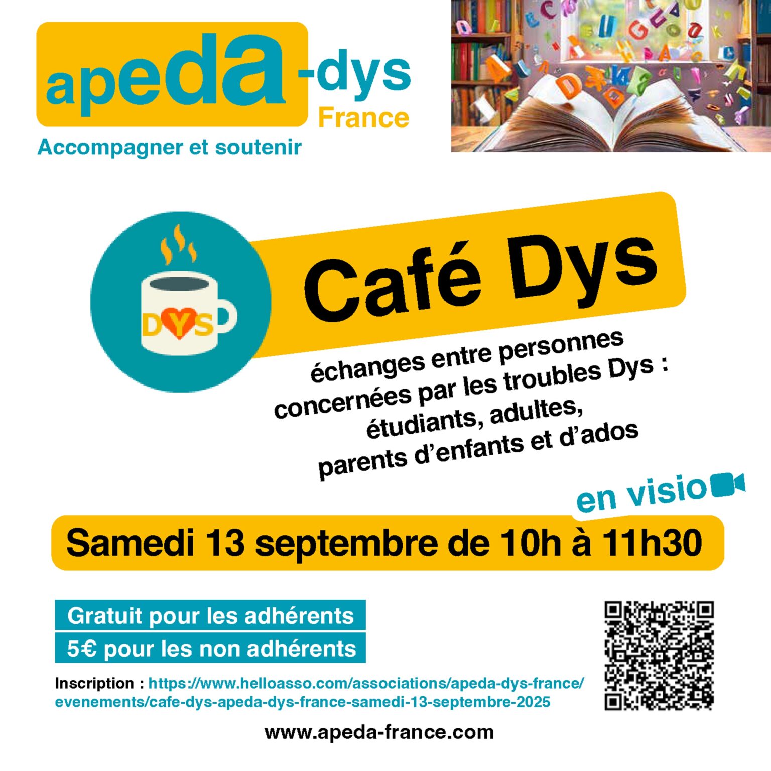 Café des Dys - samedi 13 septembre 2025 à 10h00 - Apeda-Dys FRANCE